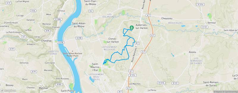 Randonnée à Auberives-sur-Varèze - Les vergers du plateau de Louze