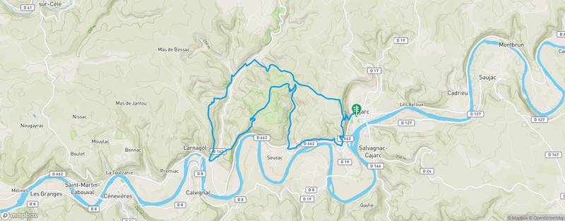 Randonnée à Cajarc - Sous les falaises de Carjac