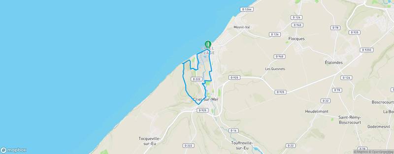 Randonnée à Criel Plage - Criel-sur-Mer depuis campagnes et falaises